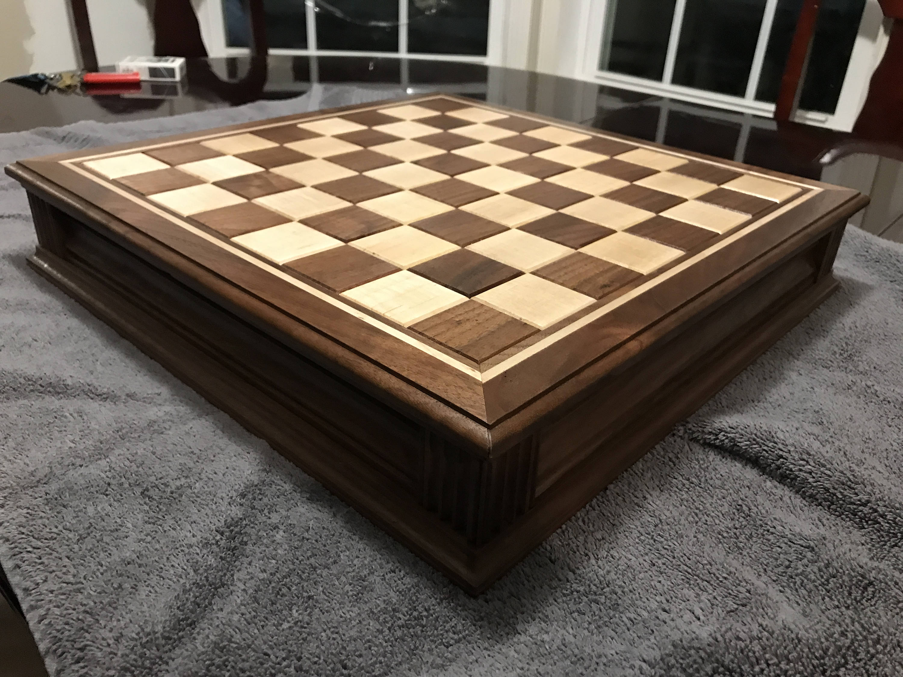 Walnut Chess Set W/ Pieces - Etsy