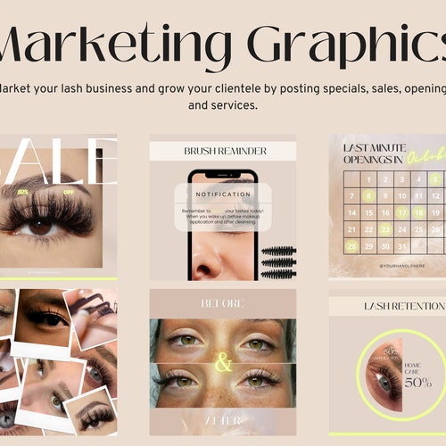 Lash Tech Instagram Post Templates Lash Quotes Lash Posts - Etsy