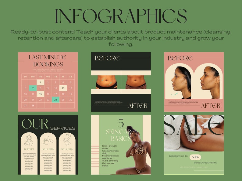 Editable Body Sculpting Instagram Templates Body Contouring - Etsy