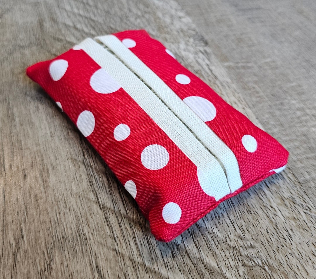 Red and White Polk-a-dot Tissue Cover - Etsy
