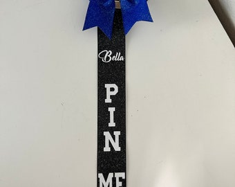 Cheer Pin Me Ribbon Pin Me Strap Cheer Team Gifts Cheer Pins Pin Me Bow ...