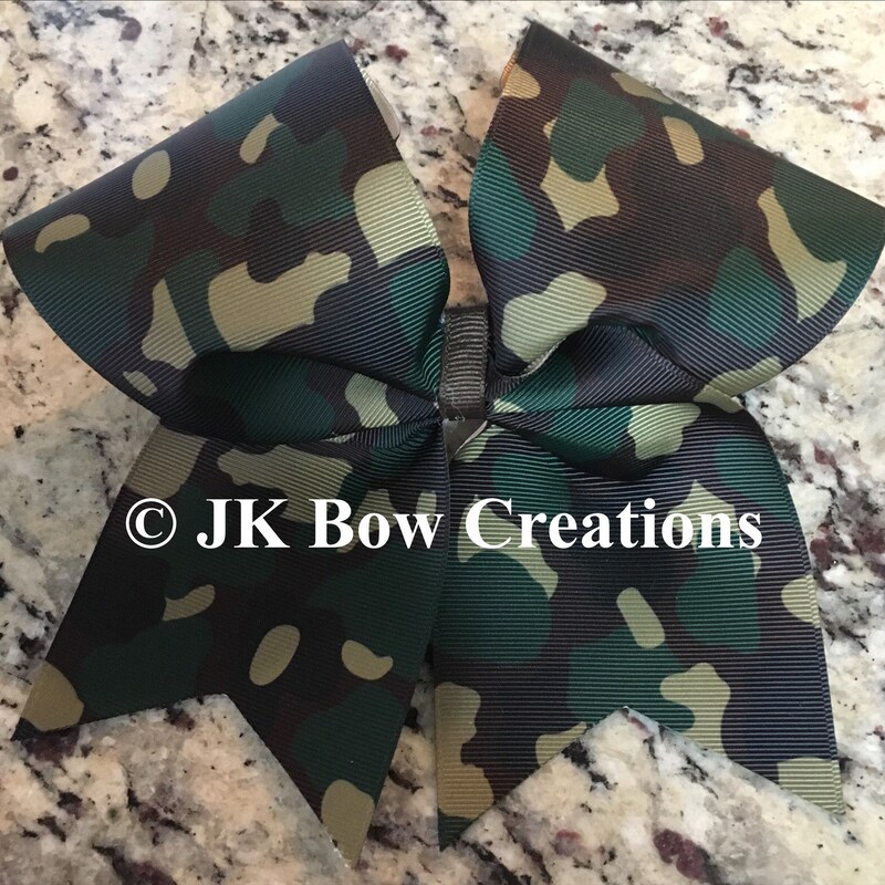 Camo Cheer Bow - Etsy