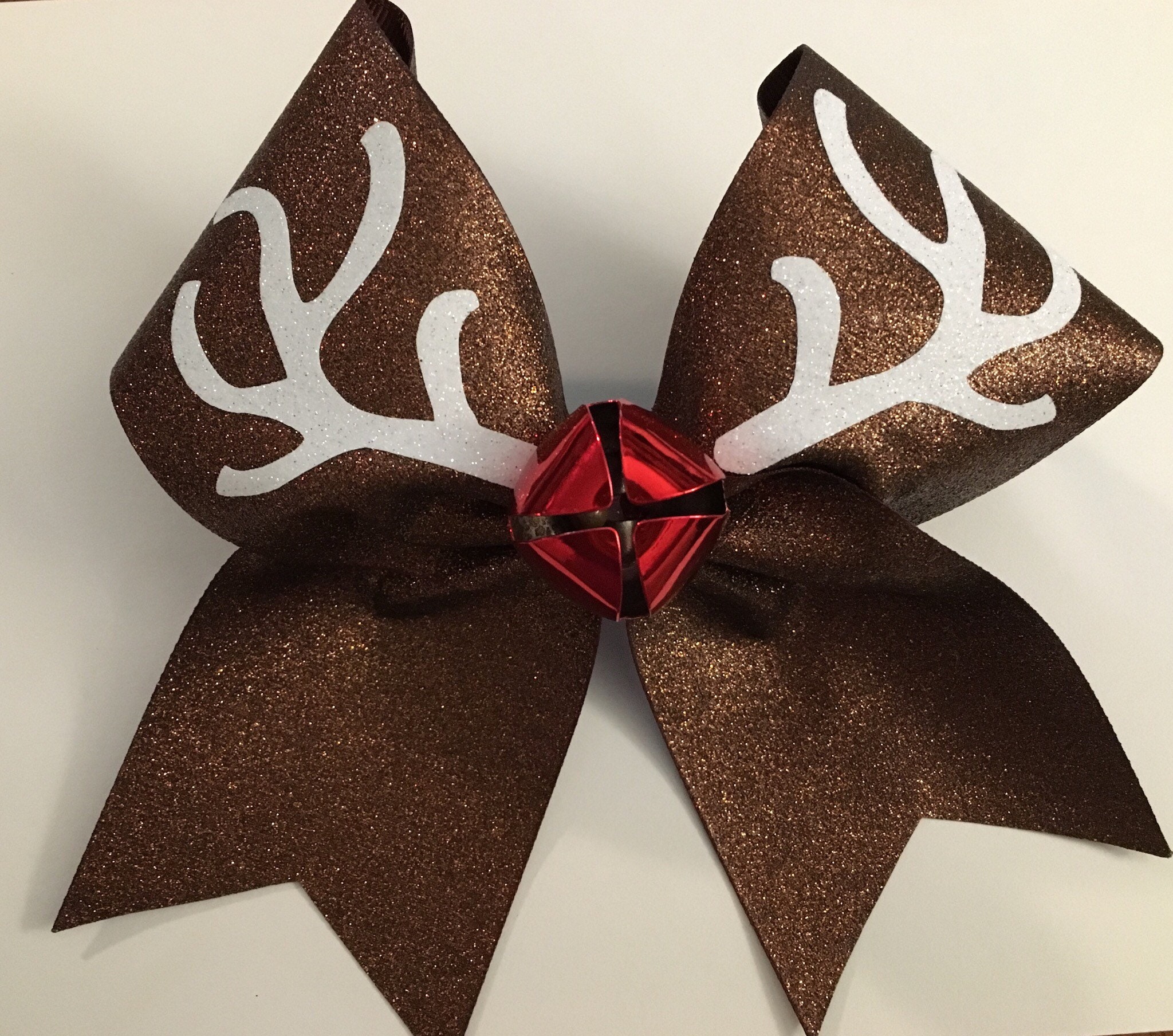 Reindeer cheer bow Christmas Cheer bows Cheerleading Gifts | Etsy