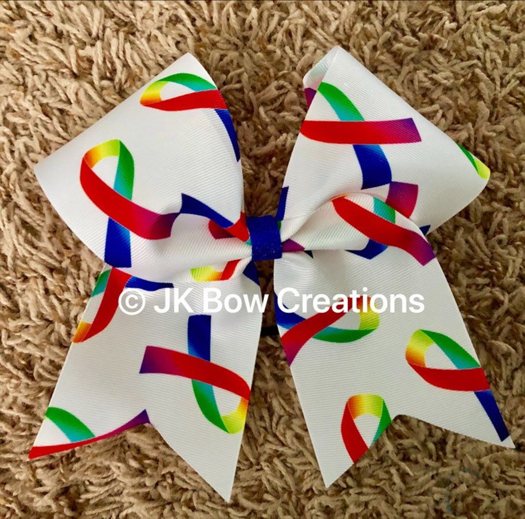 Autism Bow Austism Awareness Bow Austim Awareness Autism Cheer Bow - Etsy