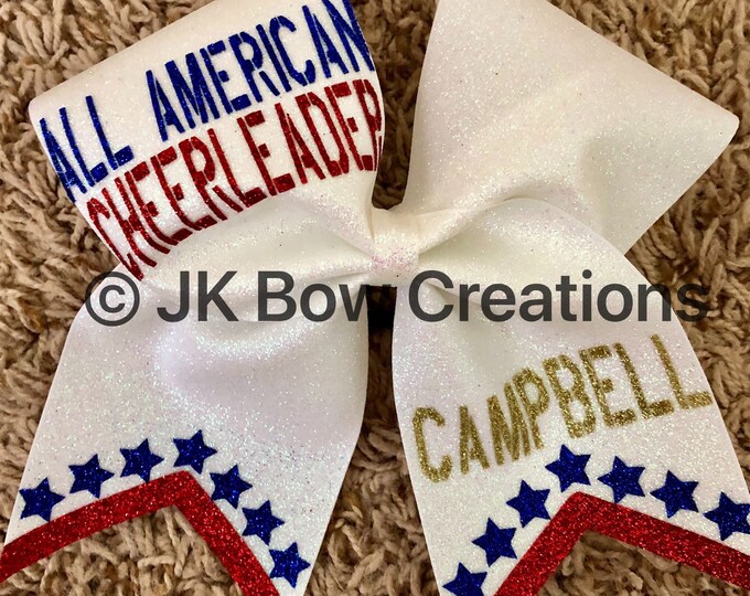 All American Cheer Bow High School All American Bow USA Bow America Bow ...