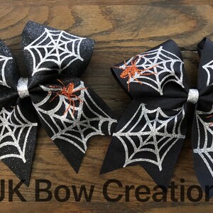Halloween Cheer Bow Spider Cheer Bow Cheerleading Gifts Cheer Bows Web ...