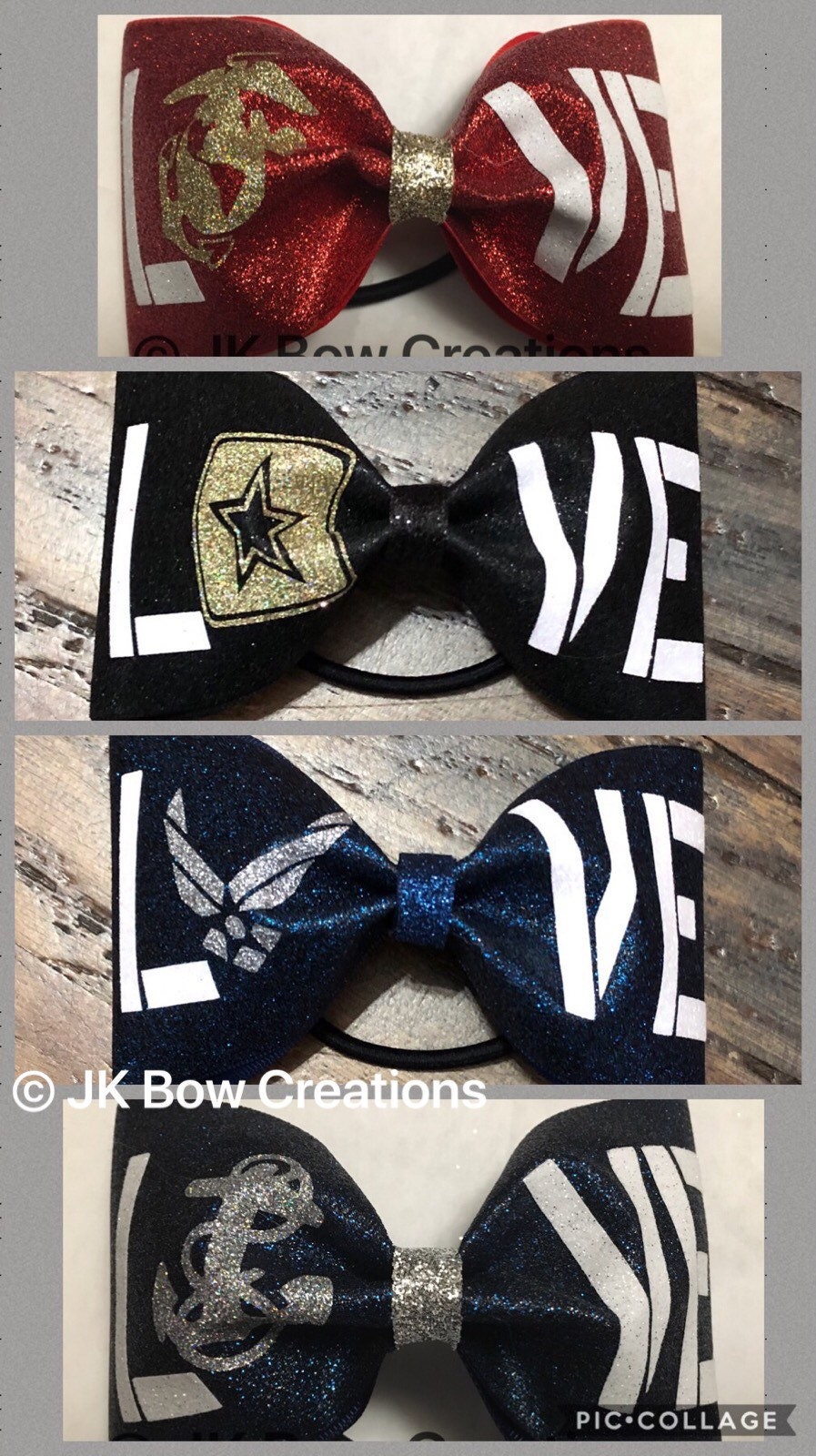 Military Bow USMC Bow Navy Bow Air Force Bow Army Bow | Etsy