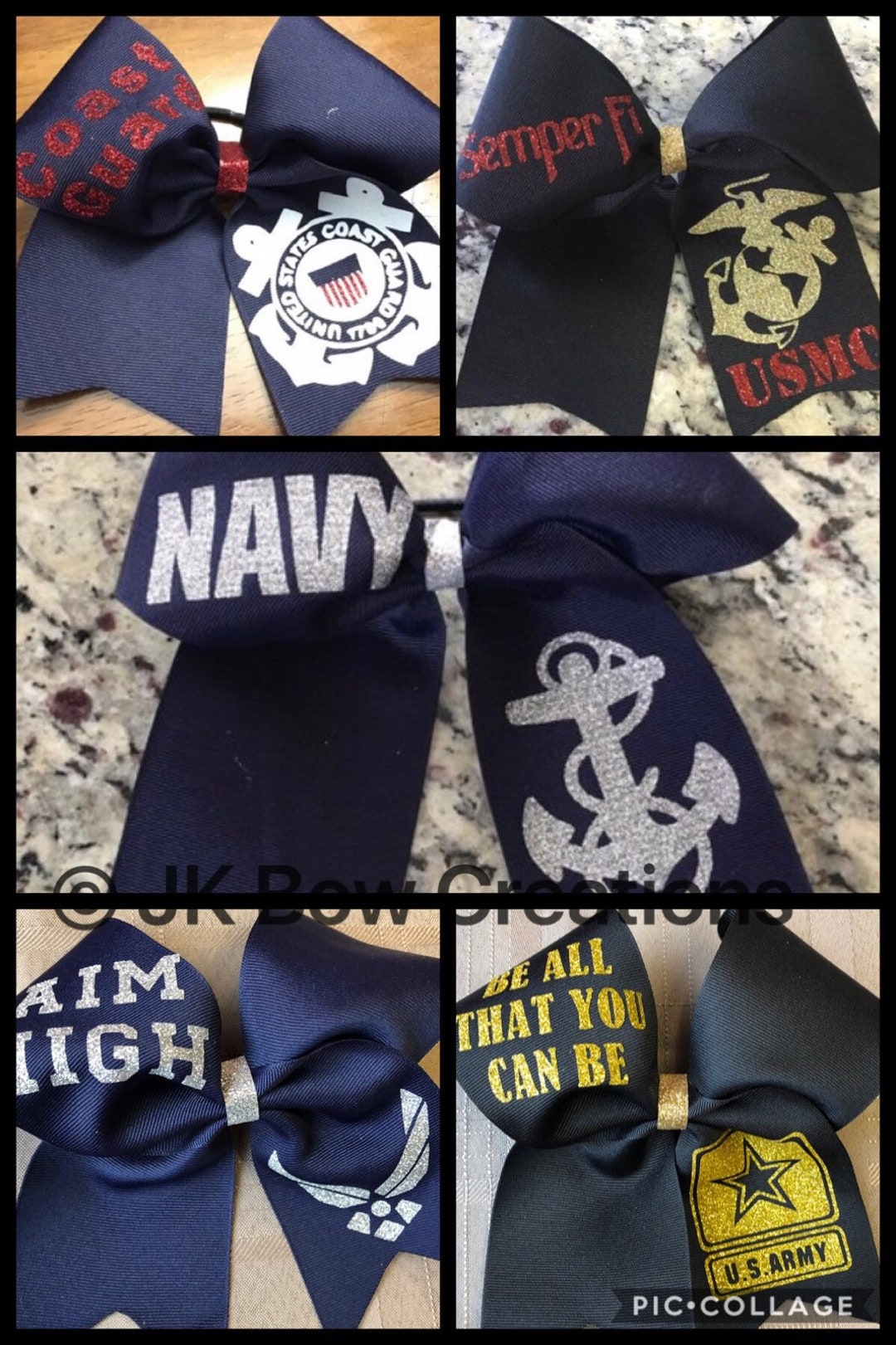 Military Bow USMC Bow Navy Bow Air Force Bow Army Bow Coast Guard Bow ...