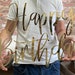 Happy Birthday Acrylic Sign, Happy Birthday, Gold Mirror Sign, Happy ...