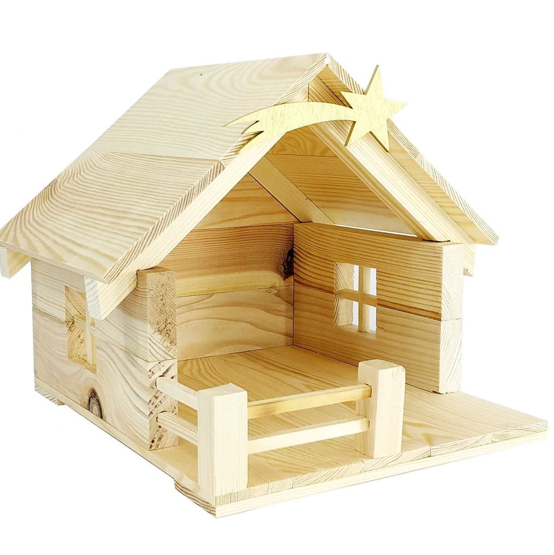 Wooden Nativity Scene Set Christmas Crib Weihnachtskrippe - Etsy