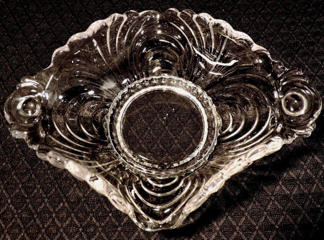 Vintage Cambridge Caprice Clear Handled Bon Bon 155 Oval With - Etsy