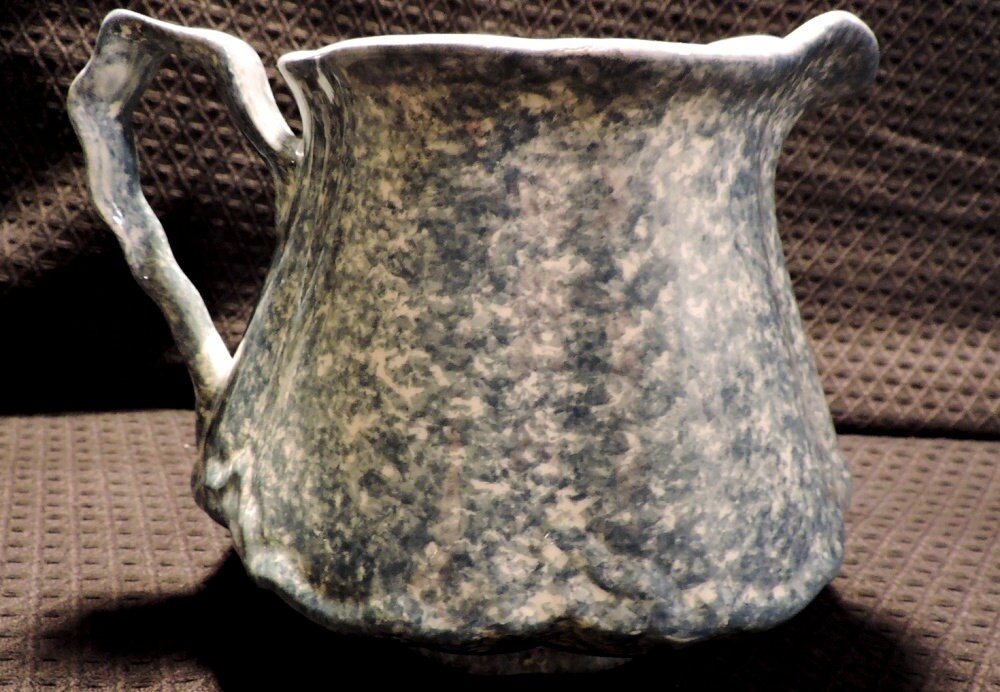 Vintage Cash Family Spongeware Hand Painted Pottery Water - Etsy