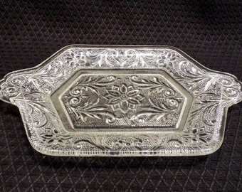 Indiana Glass Sandwich Pattern Tray - Etsy