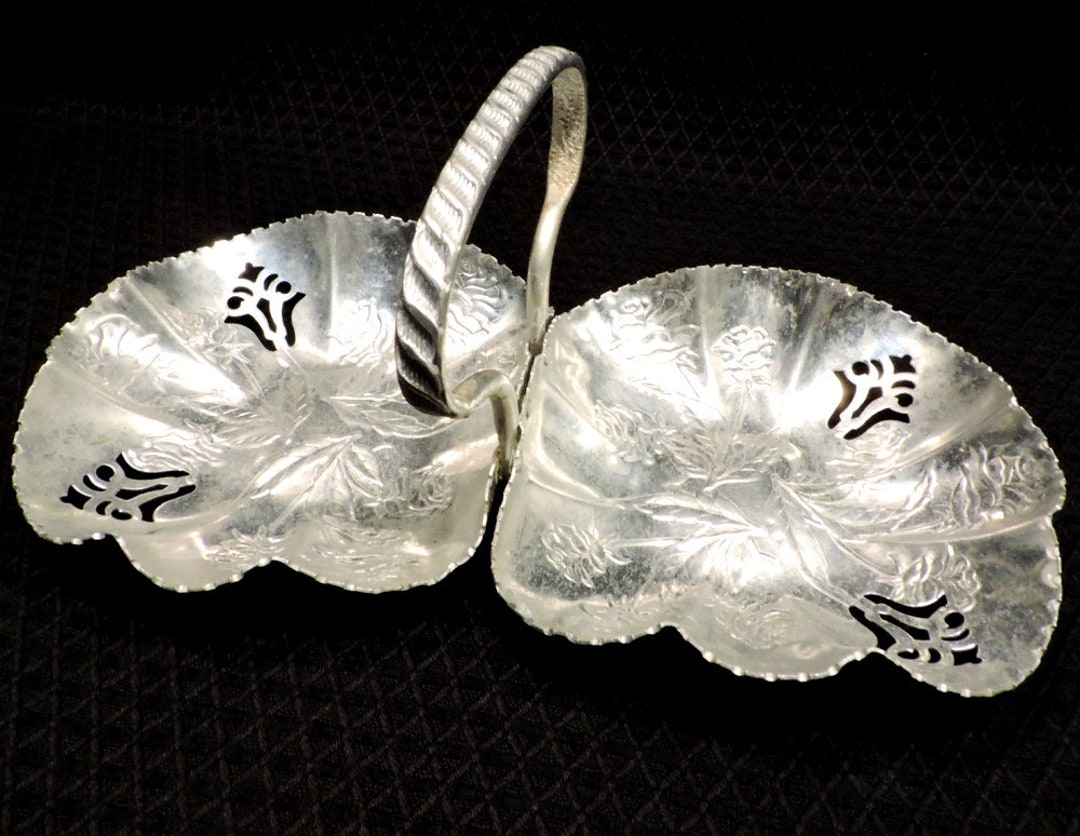 Vintage Hammered Aluminum, Two-sided Tray, Candy, Tidbit or Snack ...