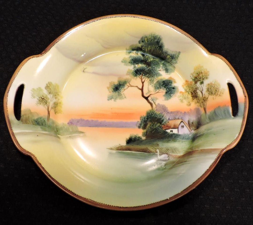 Antique Noritake Morimura Hand Painted Porcelain Handled Bowl, With ...