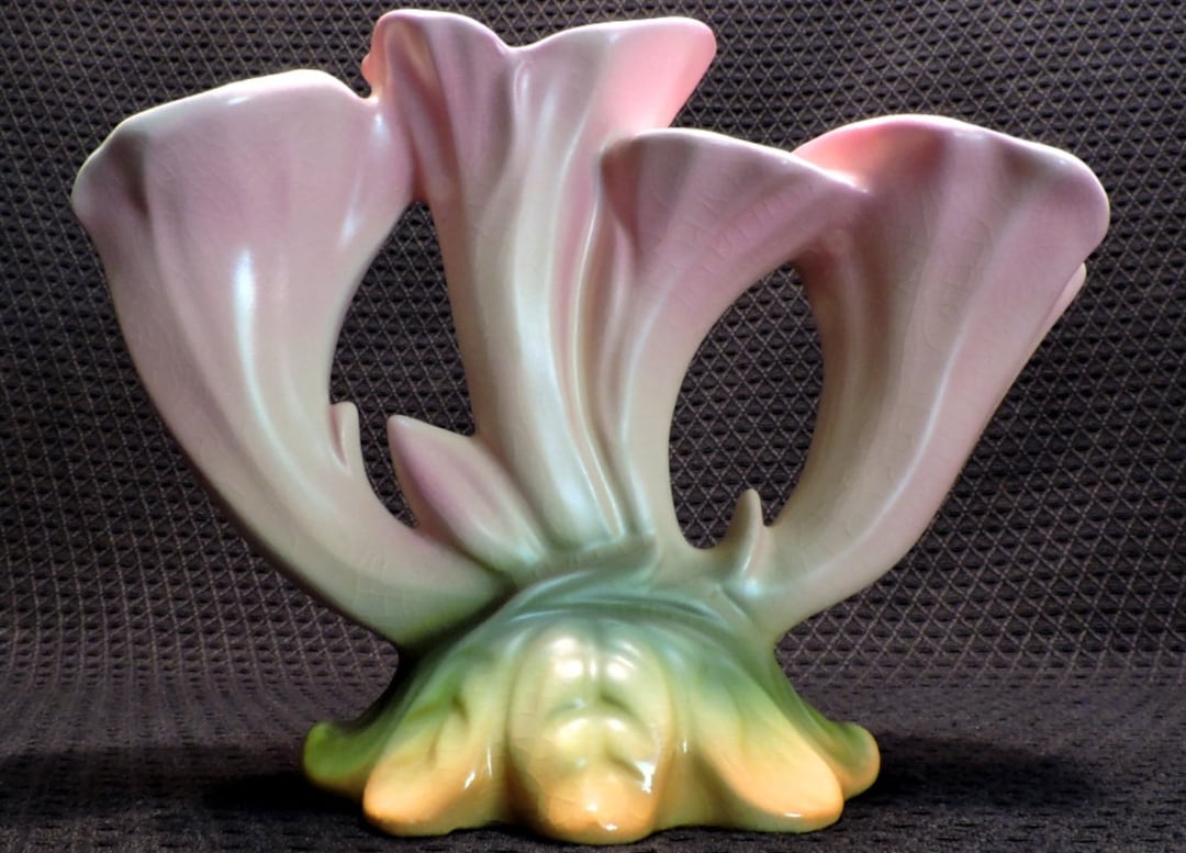 Vintage Coventry 5549A Pottery Mauve Four Neck Trumpet Flower - Etsy