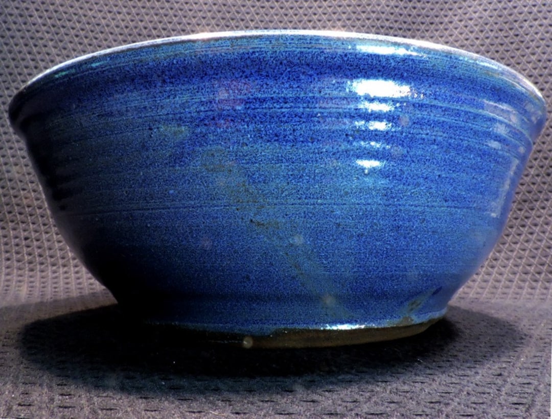 Hand Thrown Blue Pottery Bowl, Signed Kim T. Black, Georgia Pottery - Etsy