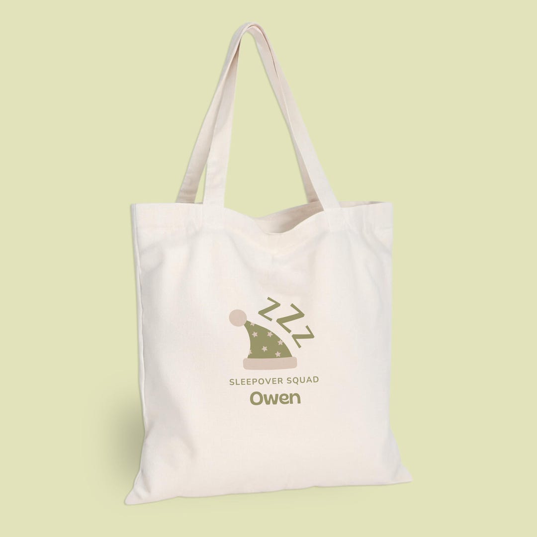 Sleepover Birthday Party Bags for Kids - Sleepover Night Tote Bags for ...