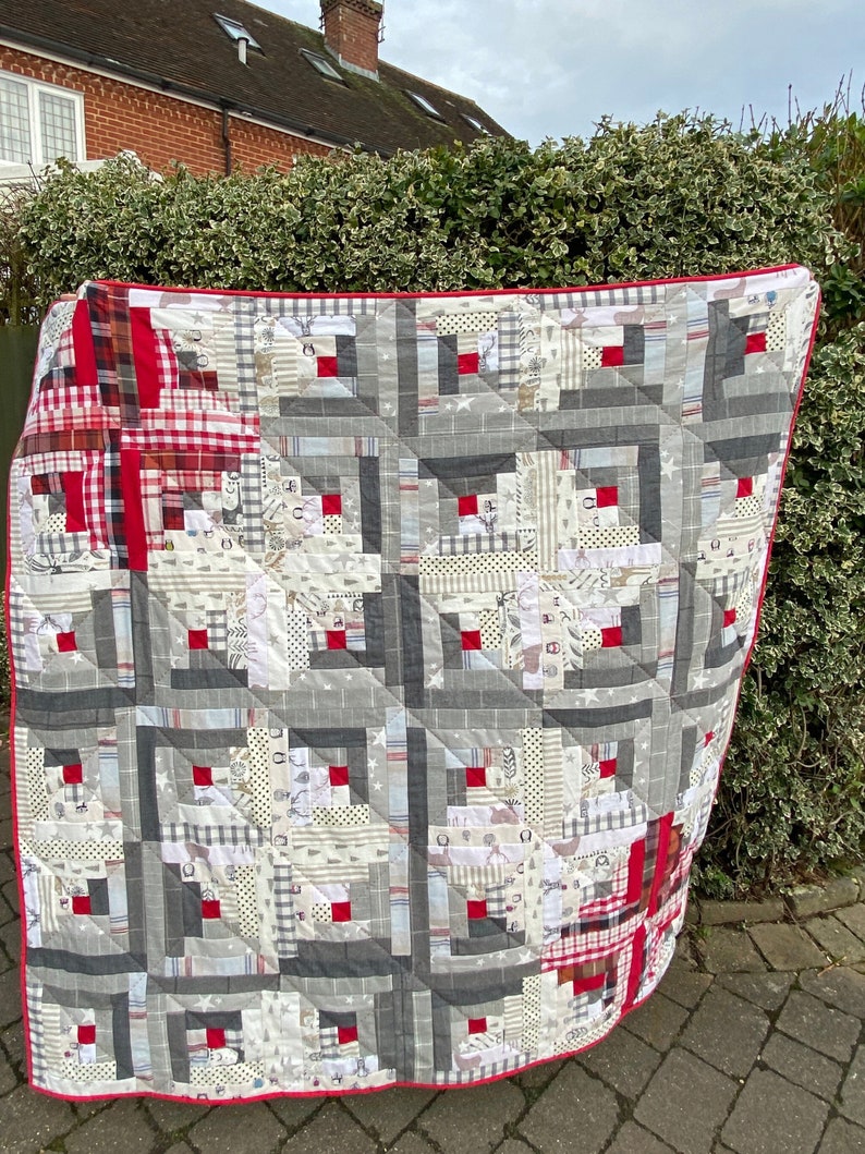 Handmade Double Patchwork Quilt - Etsy UK