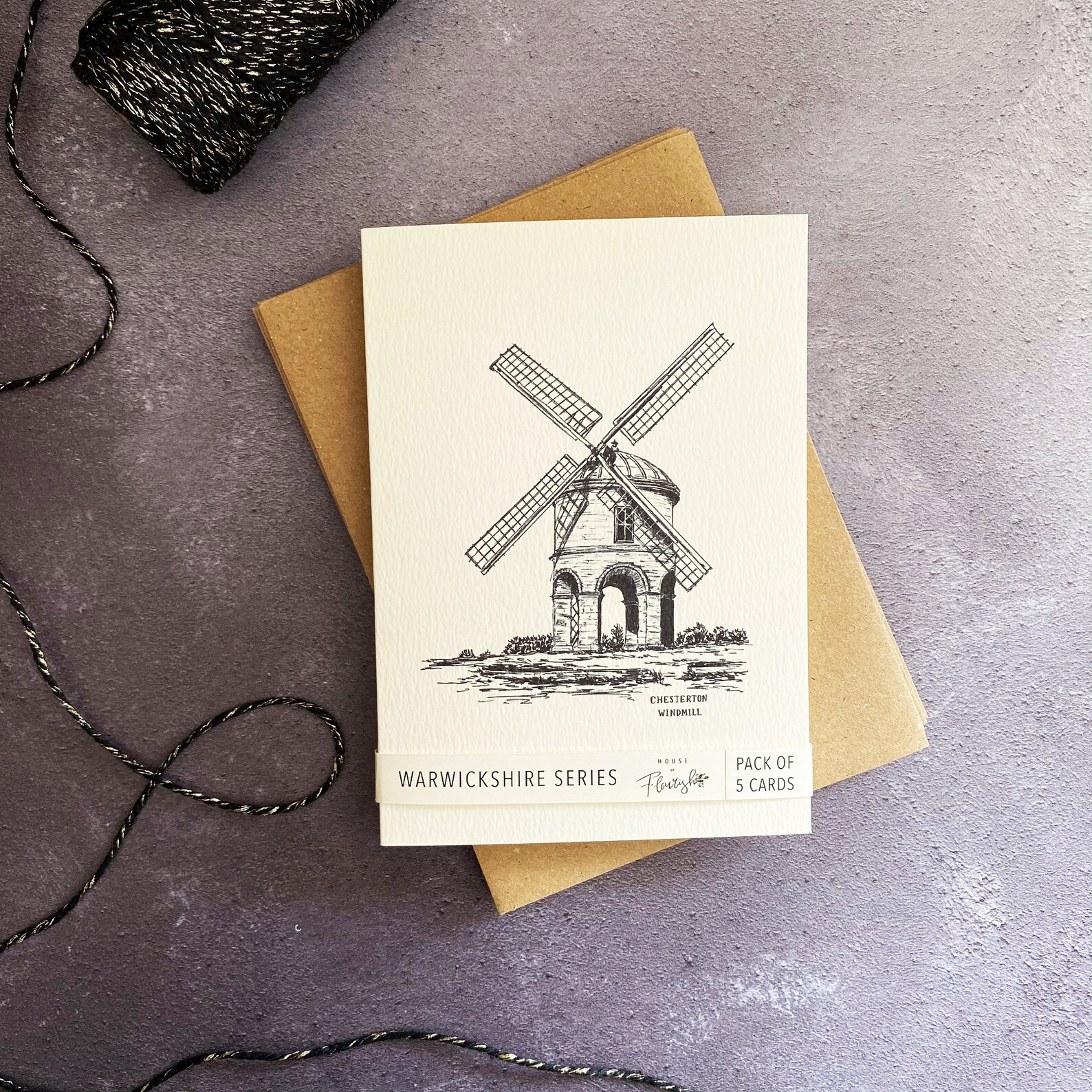 Chesterton Windmill Greeting Card // Windmill Illustration // - Etsy