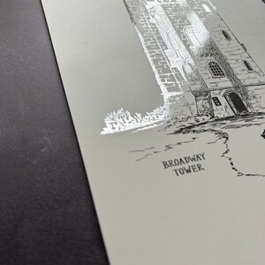 Broadway Tower A4 Print // Broadway Art // Broadway Tower Illustration ...