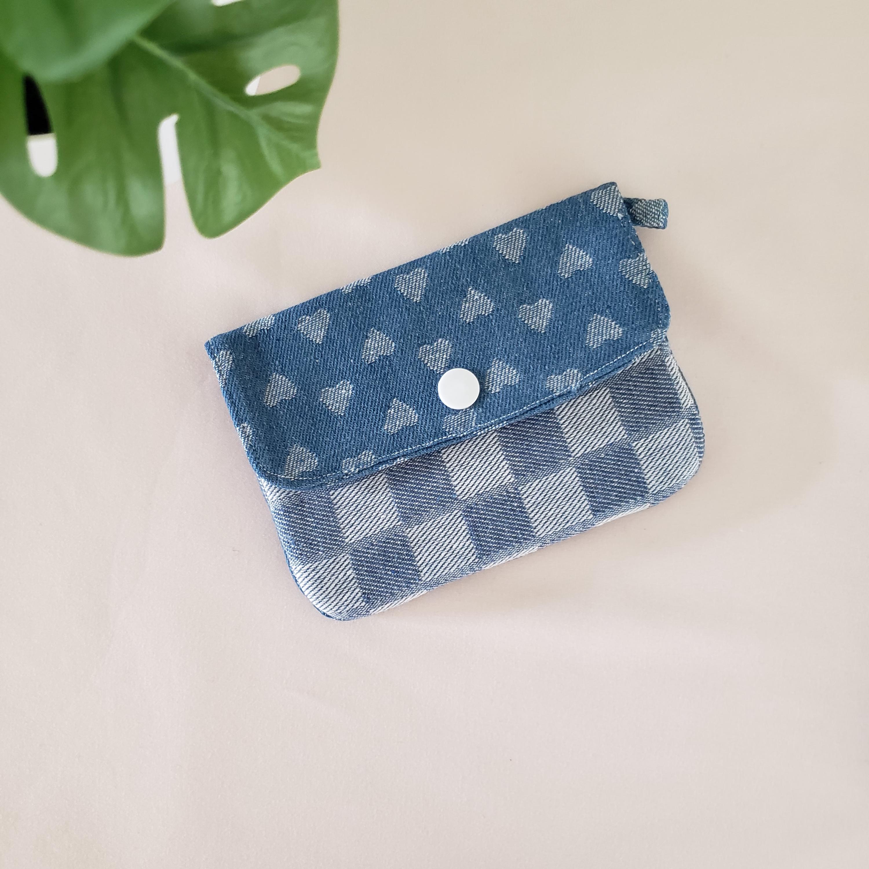 Handmade Denim Wallet. Snap Wallet. Cute Handmade Purse. Jeans Wallet ...