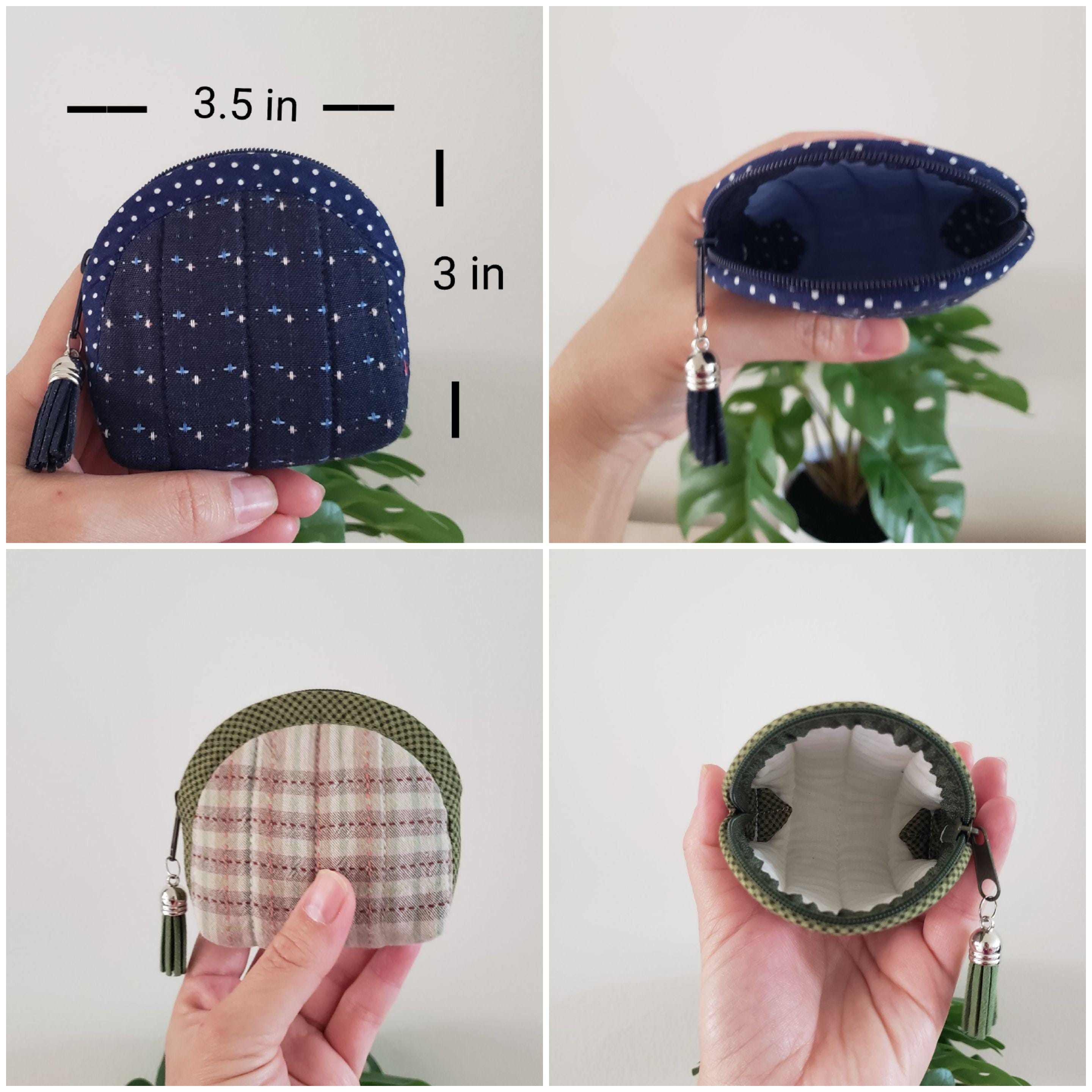 Handmade Quilted Zipper Coin Wallet: Small Jewelry Pouch - Etsy