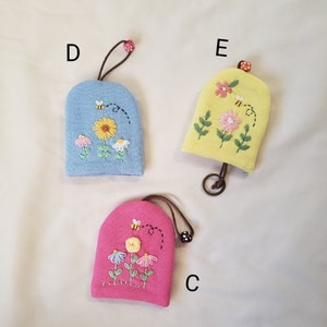 Hand Embroidery Key Cover. Cute Handmade Embroidery Key Case - Etsy