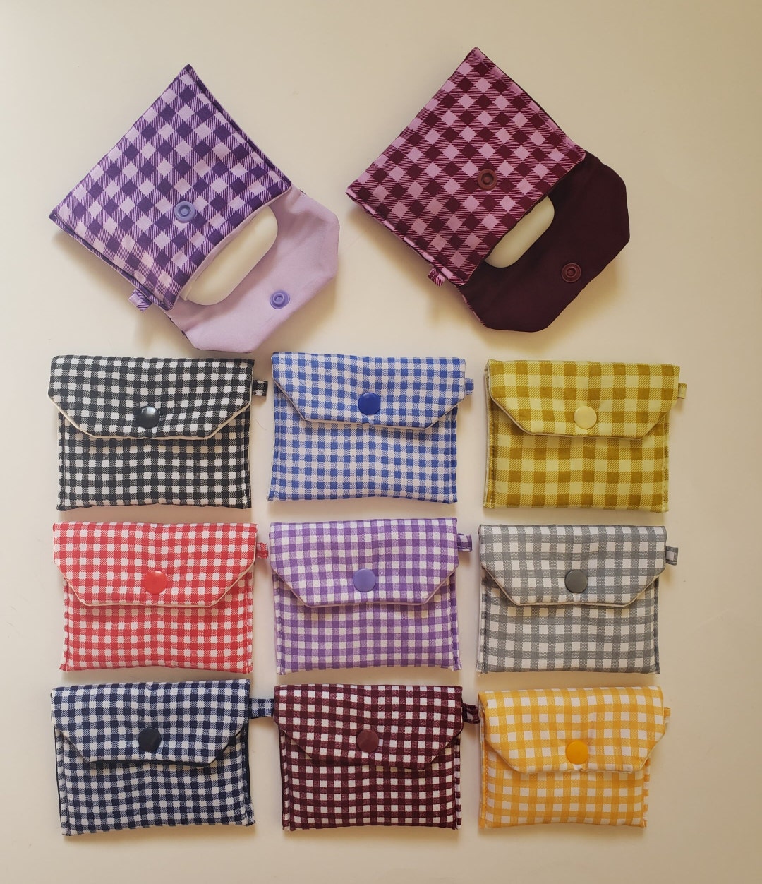 Handmade Soft Fabric Airpods Pouch. Handmade Mini Pouch. Fabric. Snap ...