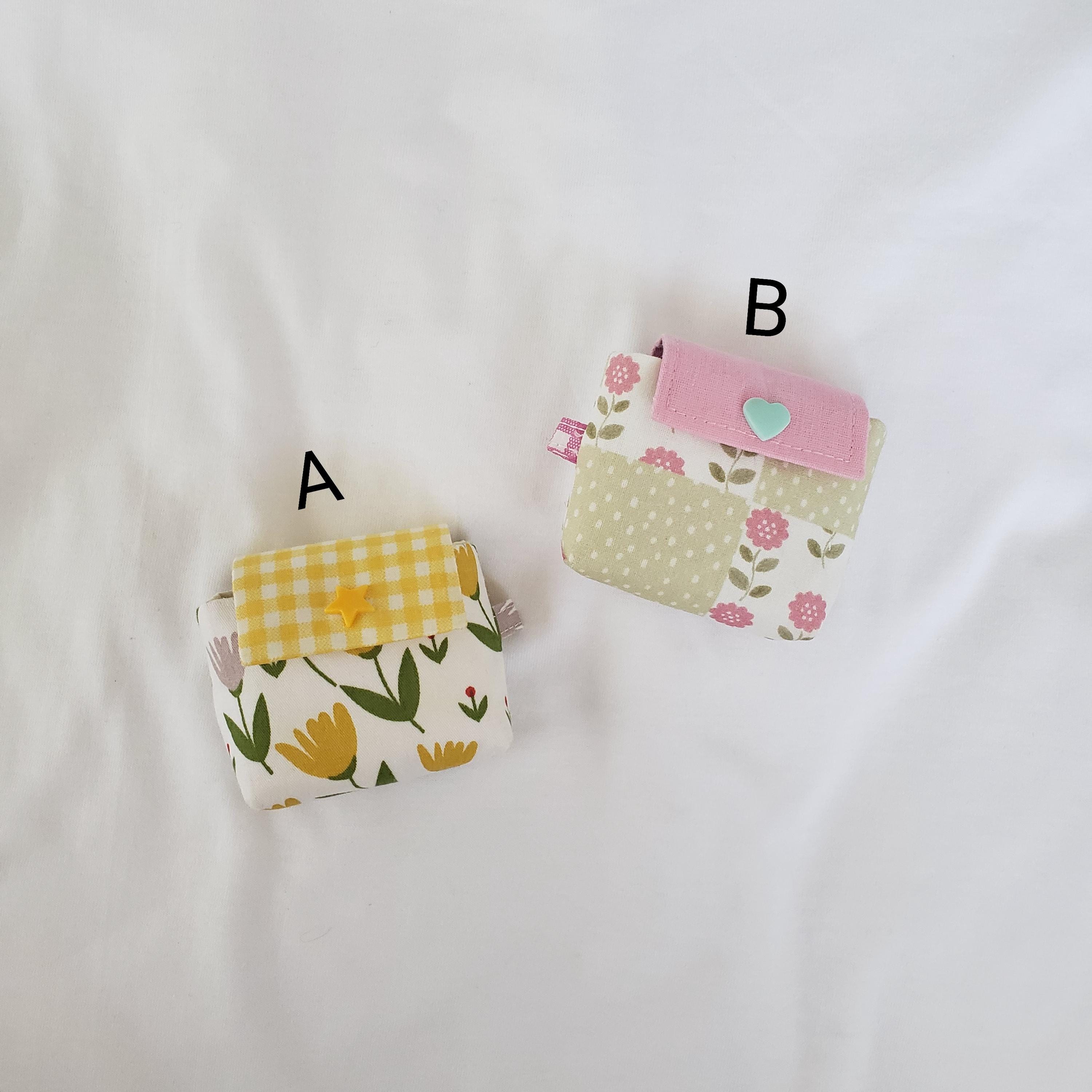 Handmade Cotton Fabric Airpods Pouch: Snap Closure Mini Earbuds Case - Etsy