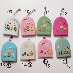 Hand Embroidery Key Cover. Cute Handmade Embroidery Key Case. Pull-out ...