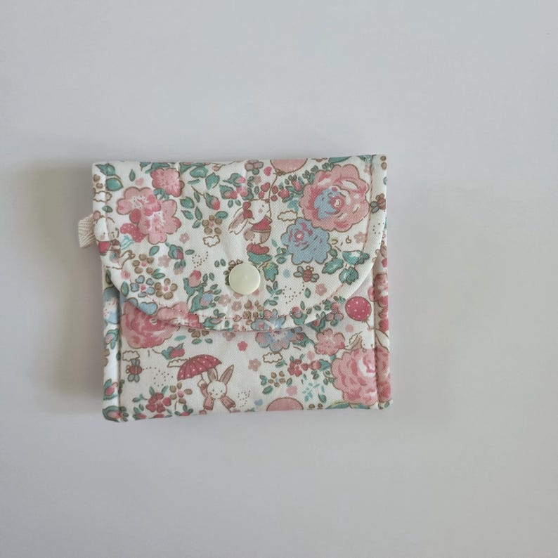 Floral Snap Pouch: Handmade Mini Coin & Jewelry Wallet - Etsy