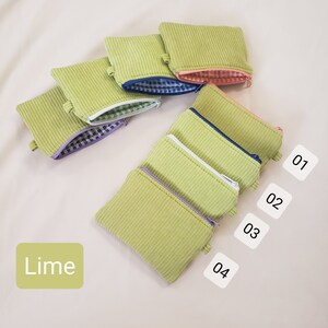 Handmade Corduroy Zipper Wallet. Cute Pouch. Card Holder. Coin Purse ...