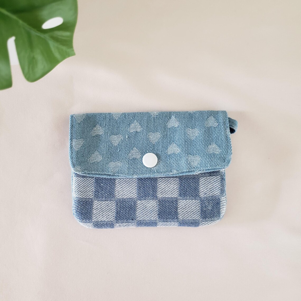 Handmade Denim Wallet. Snap Wallet. Cute Handmade Purse. Jeans Wallet ...
