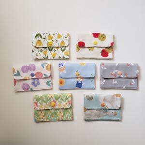 Cotton Wallet Snap Purse. Handmade Cute Credit Card Holder. Fabric ...