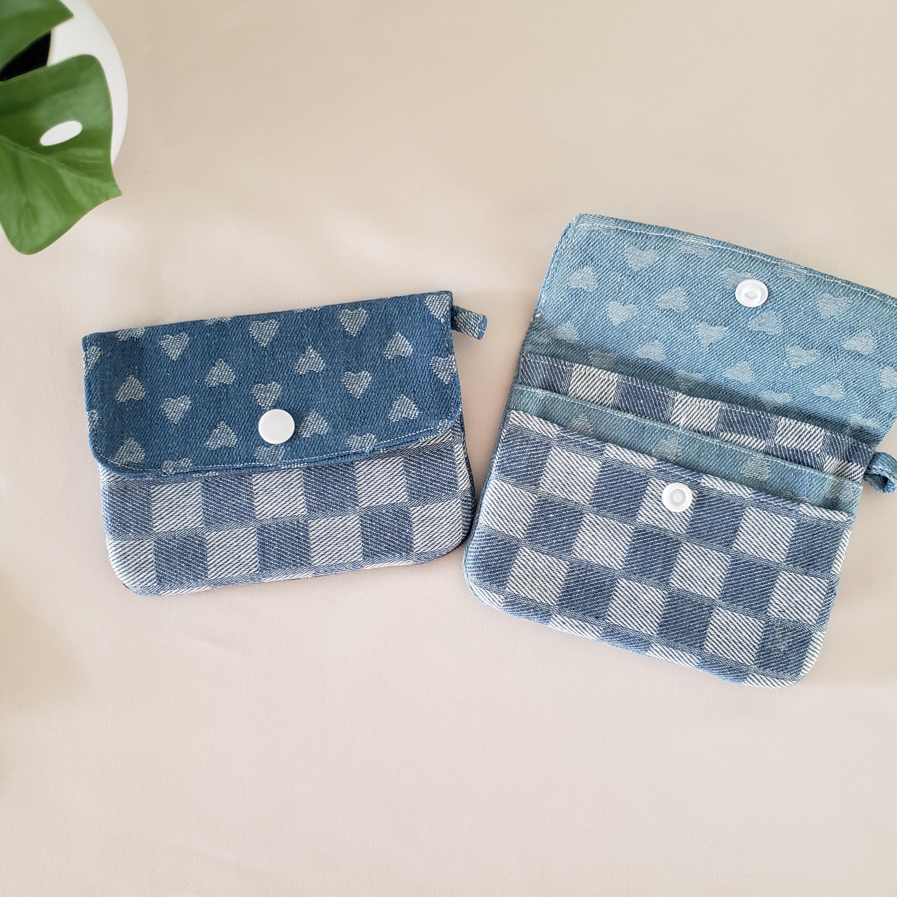 Handmade Denim Wallet. Snap Wallet. Cute Handmade Purse. Jeans Wallet ...
