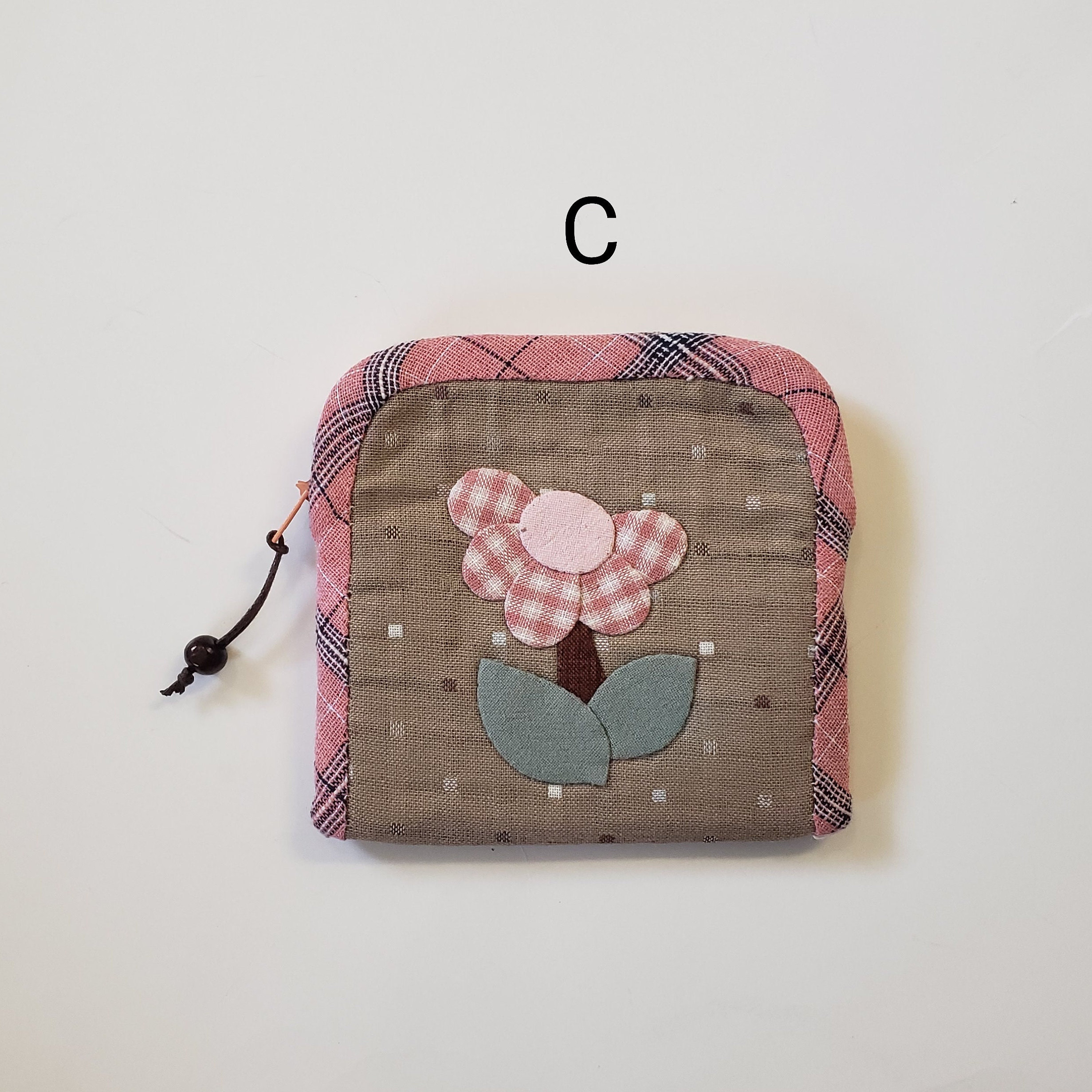 Applique Flower Coin Purse: Handmade Card Holder - Etsy