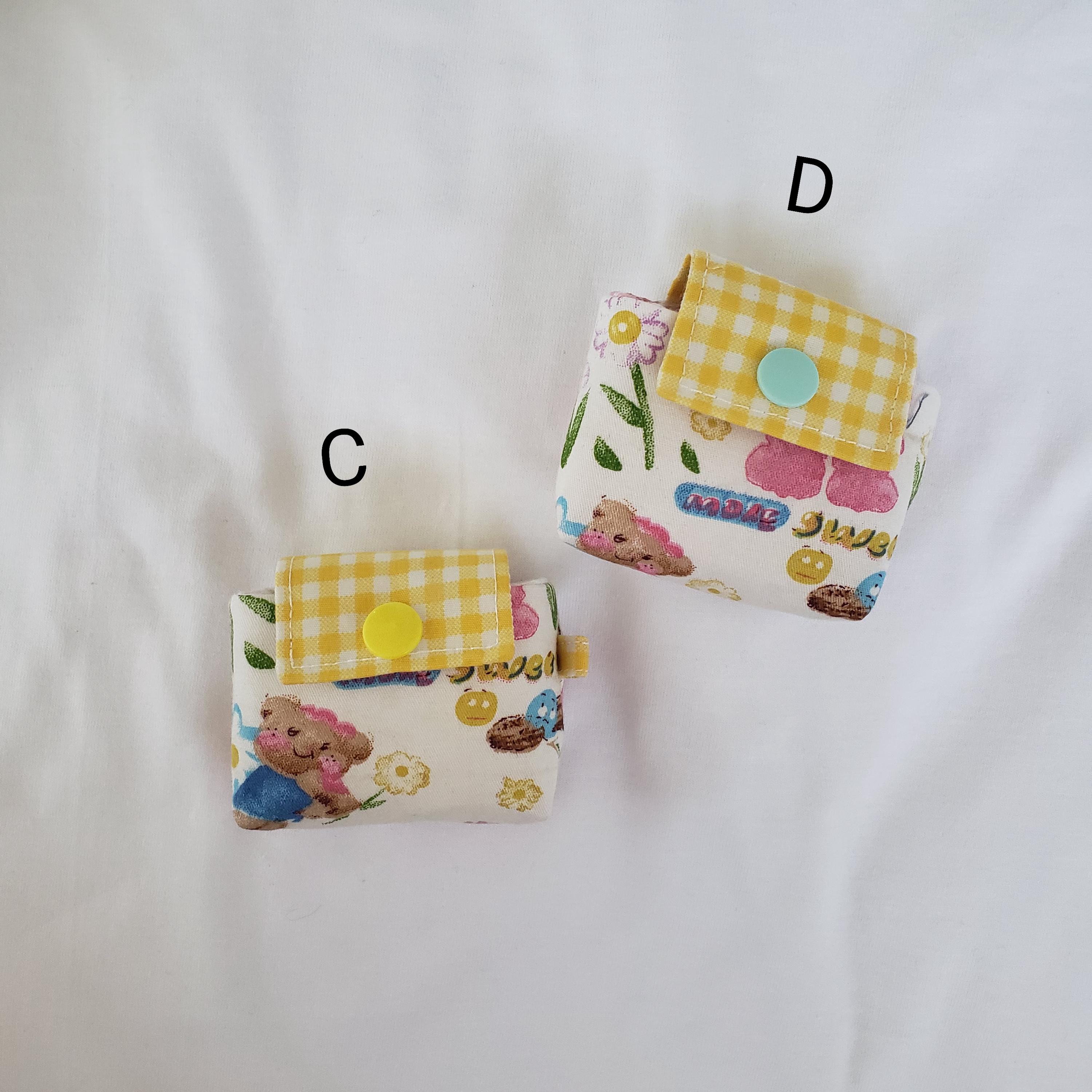Handmade Cotton Fabric Airpods Pouch: Snap Closure Mini Earbuds Case - Etsy