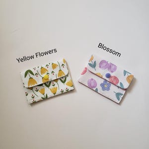Cotton Wallet Snap Purse. Handmade Cute Credit Card Holder. Fabric ...