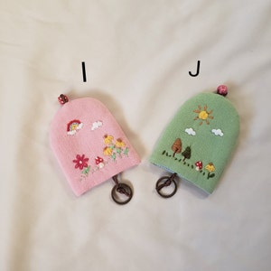 Hand Embroidery Key Cover. Cute Handmade Embroidery Key Case - Etsy