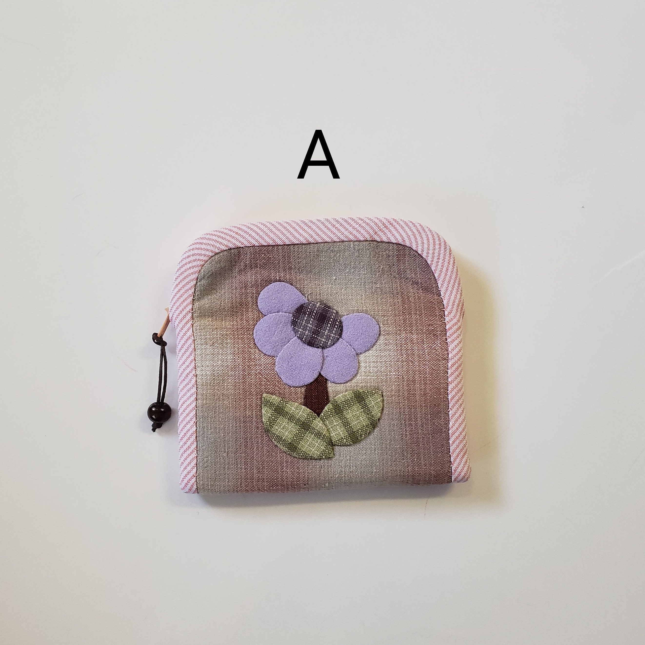 Applique Flower Coin Purse: Handmade Card Holder - Etsy