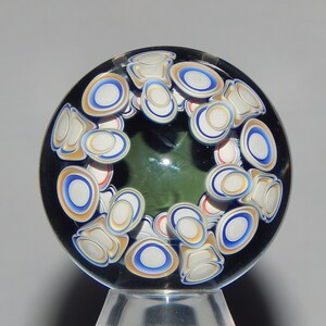 Four Layer Dot Stack Marble, UV Reactive, Glass Pop Art, Art Glass Marble, Hand Blown Glass ...