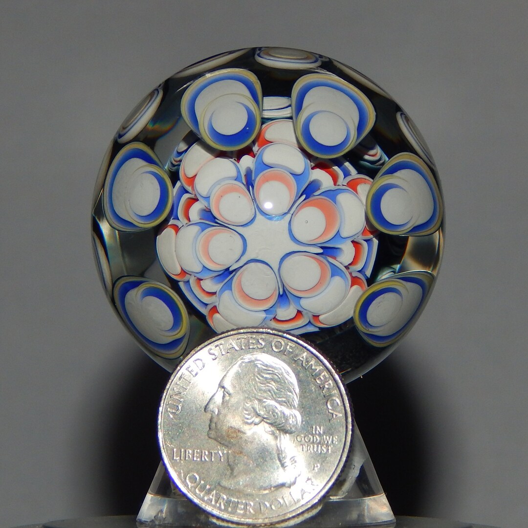 Four Layer Dot Stack Marble, UV Reactive, Glass Pop Art, Art Glass ...