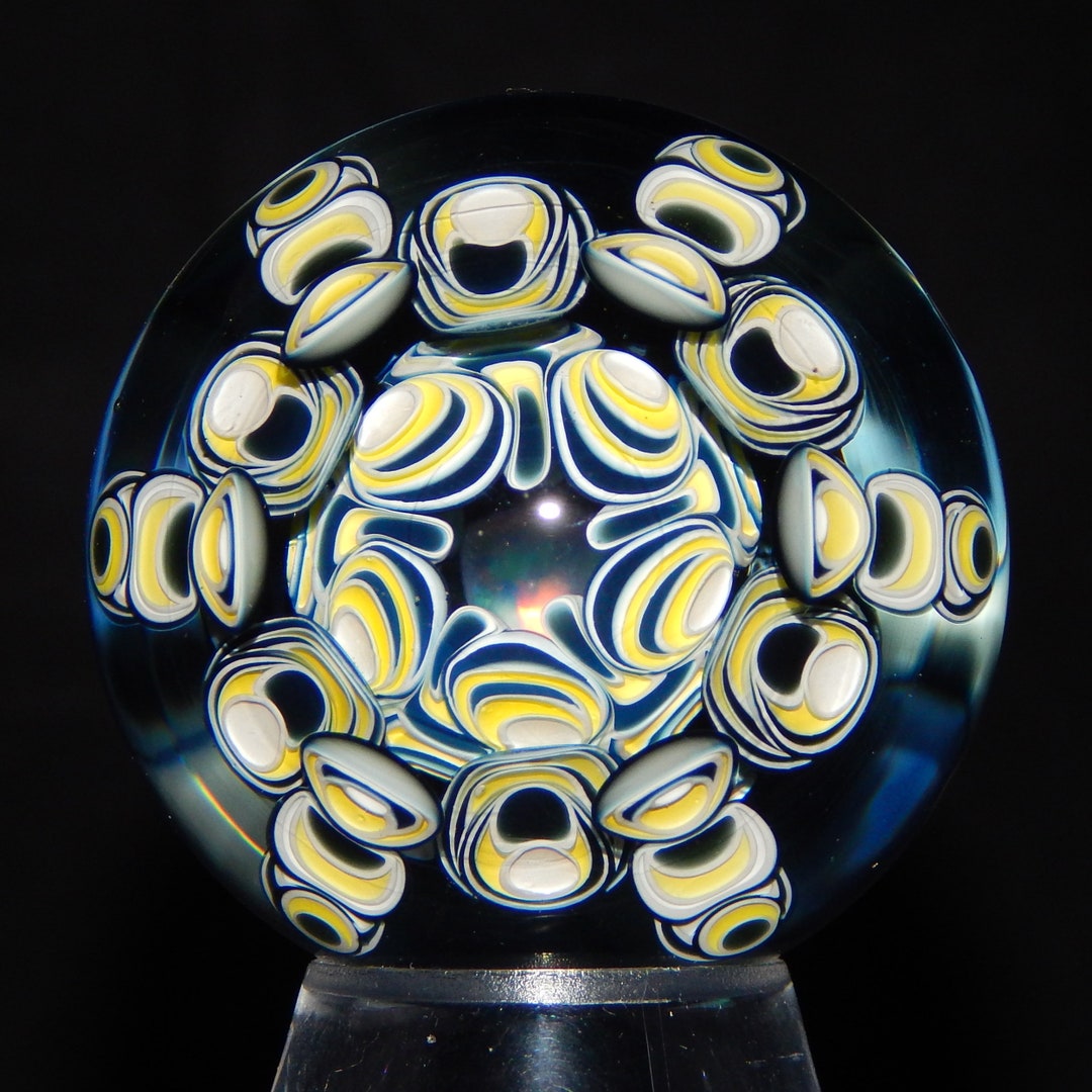 Six Layer Dot Stack Marble, UV Reactive, Glass Pop Art, Art Glass ...