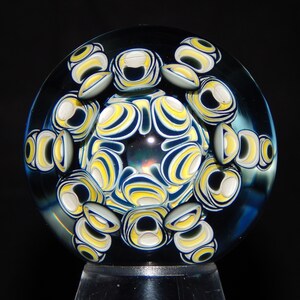 1.98 Six Layer Dot Stack Marble, UV Reactive, Glass Pop Art, Art Glass ...