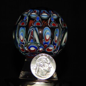 2.08" Four Layer Dot Stack Marble, UV Reactive, Glass Pop Art, Art ...