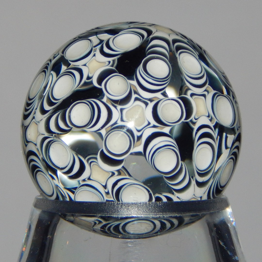 Two Layer UV Reactive Dot Stack Marble, Glass Encased Opals, Glass Pop ...