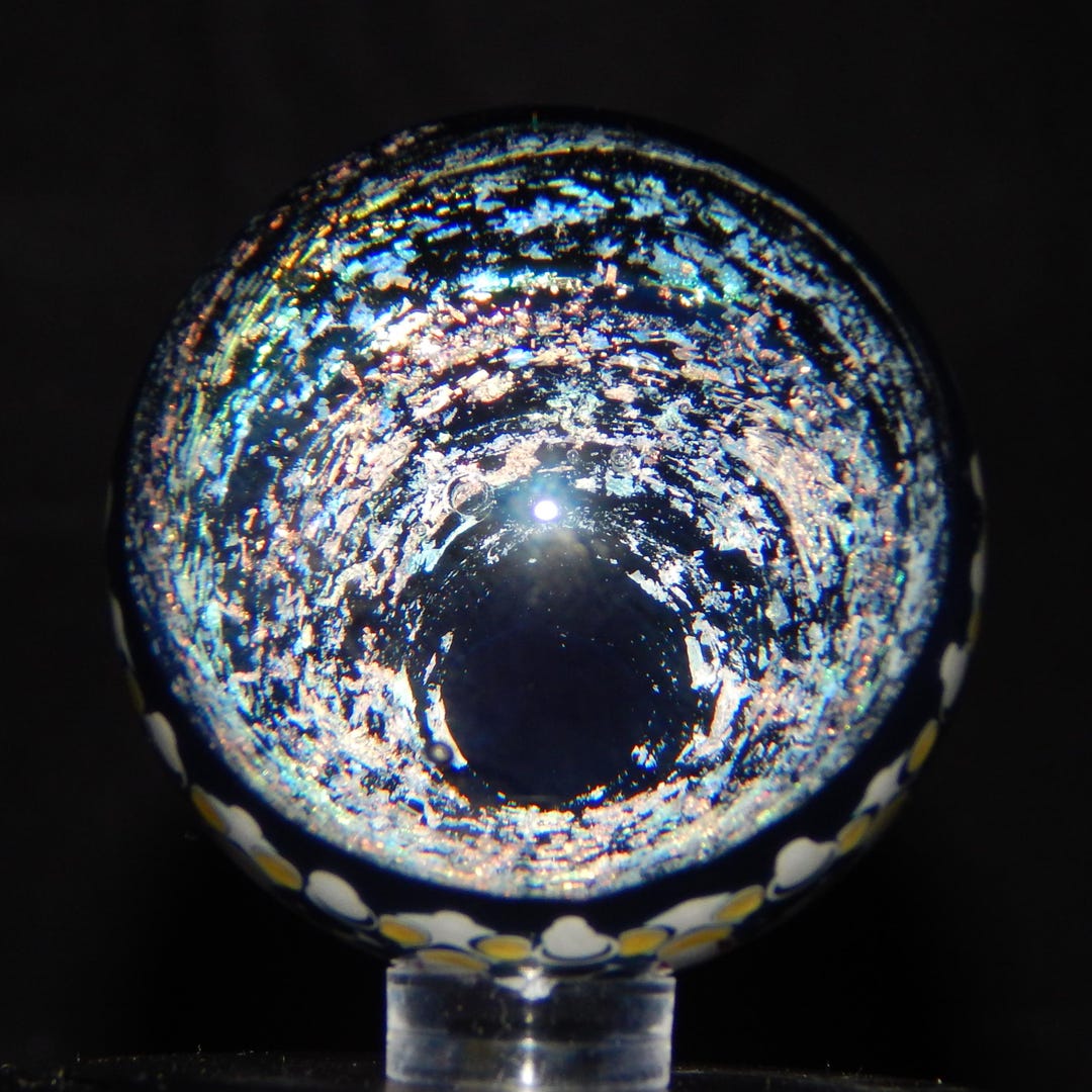 1.96 Dichro Glass Vortex, Art Glass Marble, Glass Pop Art, UV Reactive ...