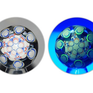 Four Layer Dot Stack Marble, UV Reactive, Glass Pop Art, Art Glass ...