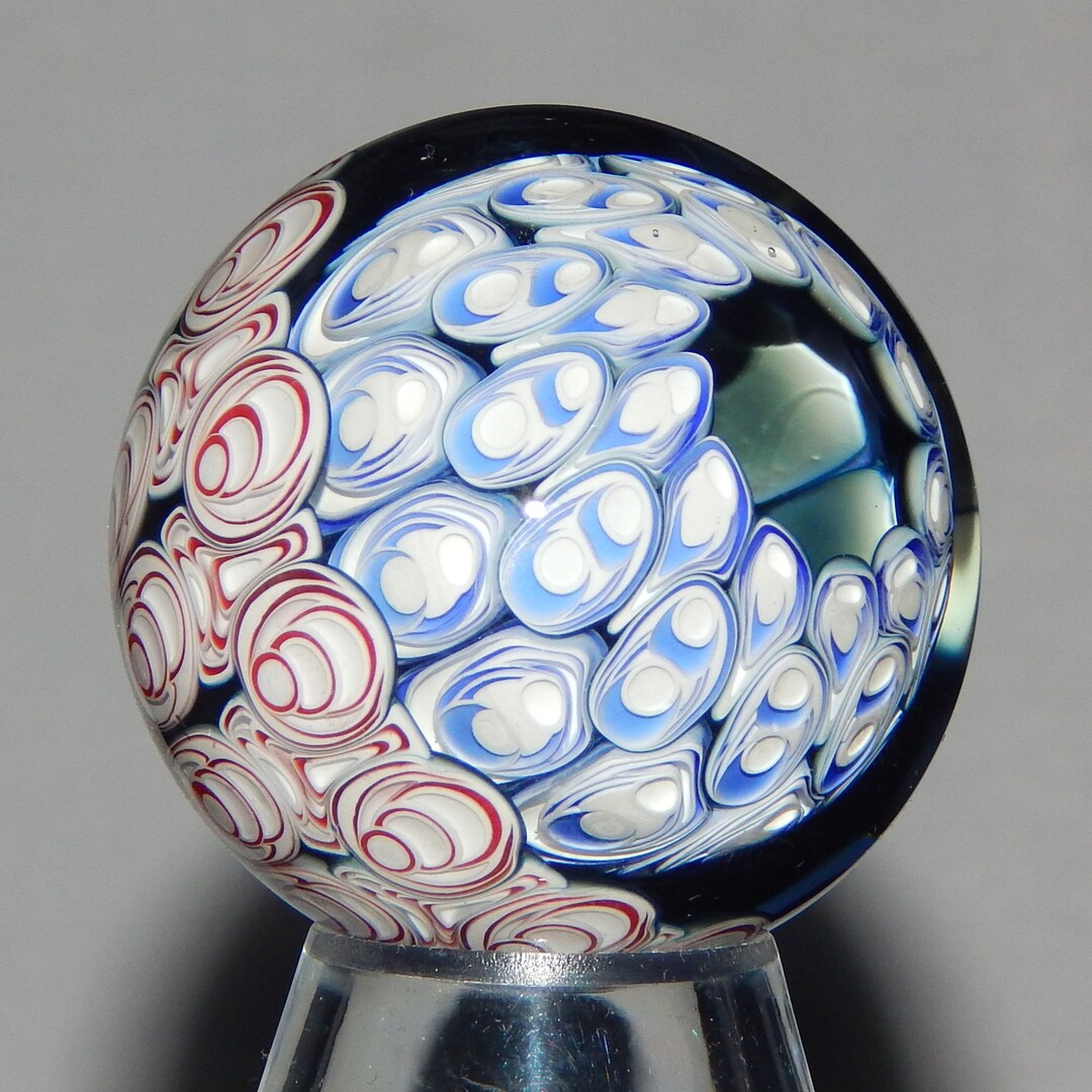 Two Layer Dot Stack Marble, Glass Encased Opals, Glass Pop Art, Art ...